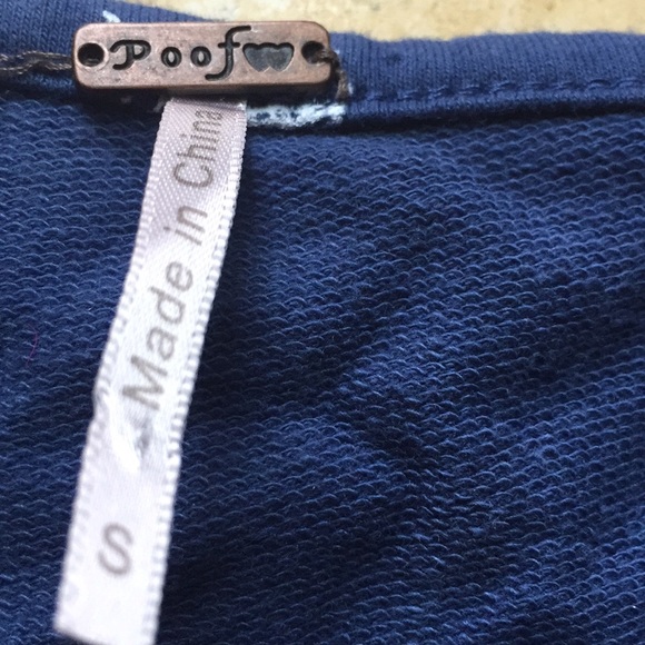 Poof! | Tops | Poof Vneck Starspangle Sweatshirtbottom Open Back | Poshmark